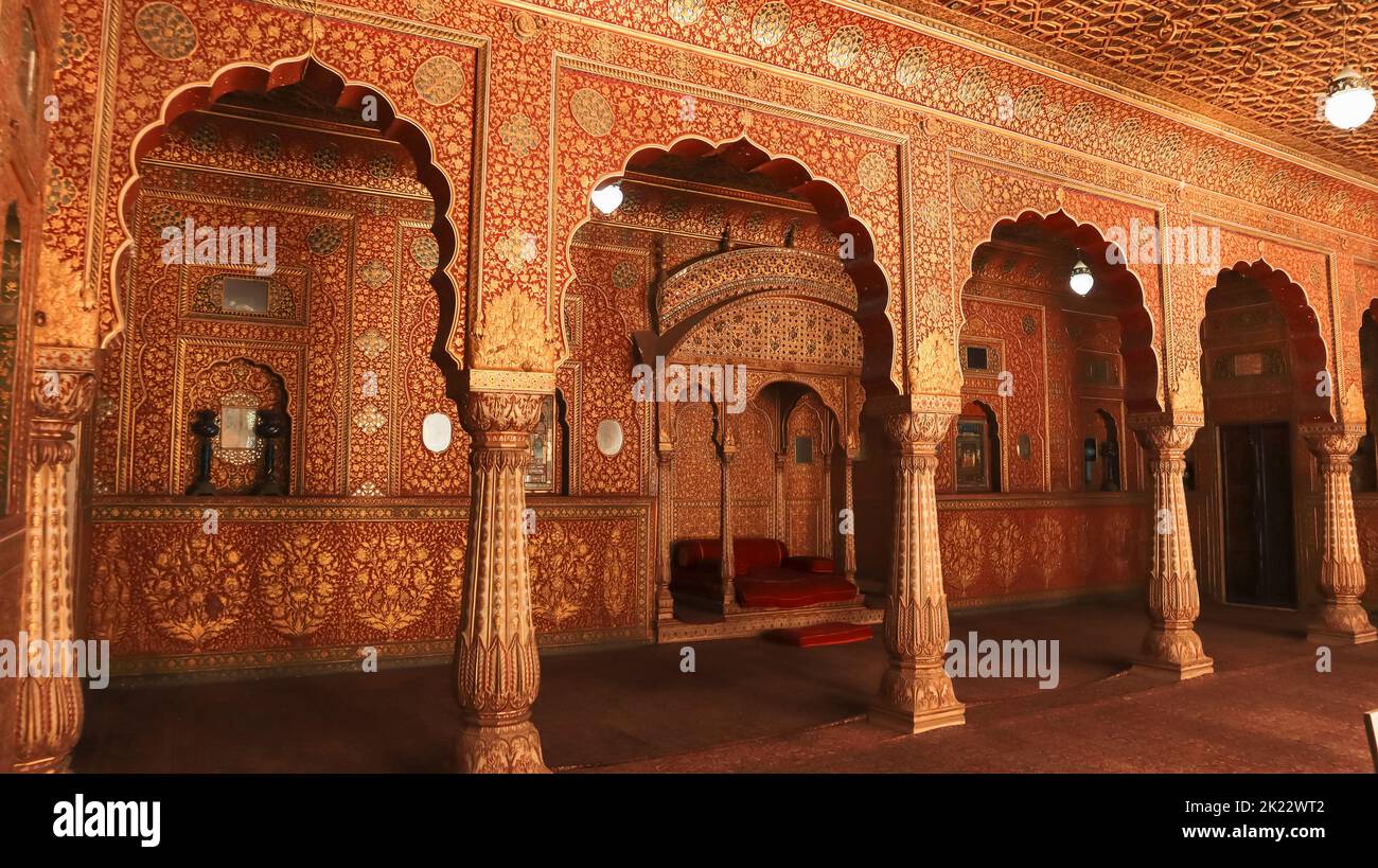 Anup Mahal of Junagarh Fort, Bikaner, Rajasthan, India which was ...