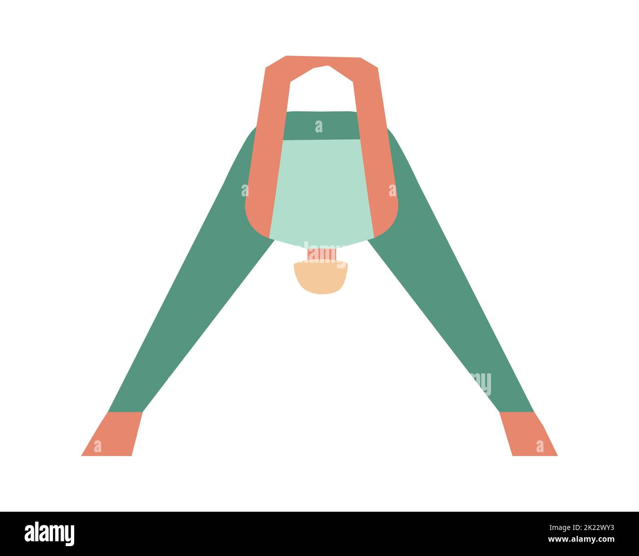 Vector isolated illustration with flat female character. Sportive ...