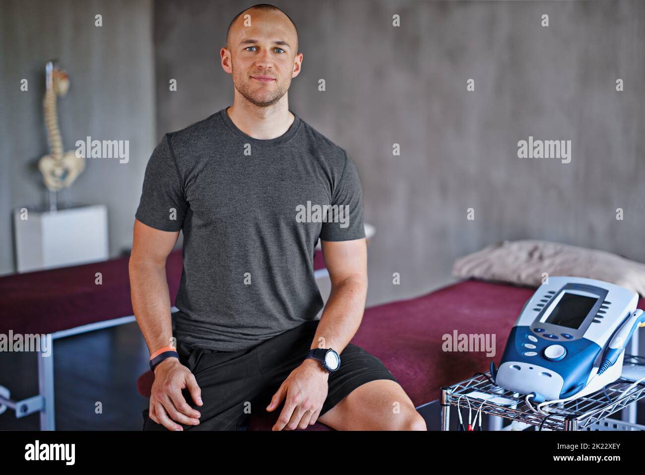 Helping my patients recover is my only priority. a trainer sitting by ...