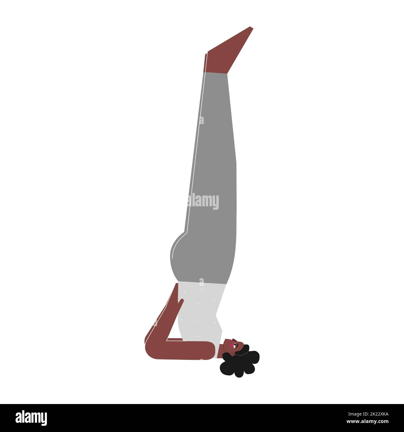 Vector isolated concept with flat female african american character ...