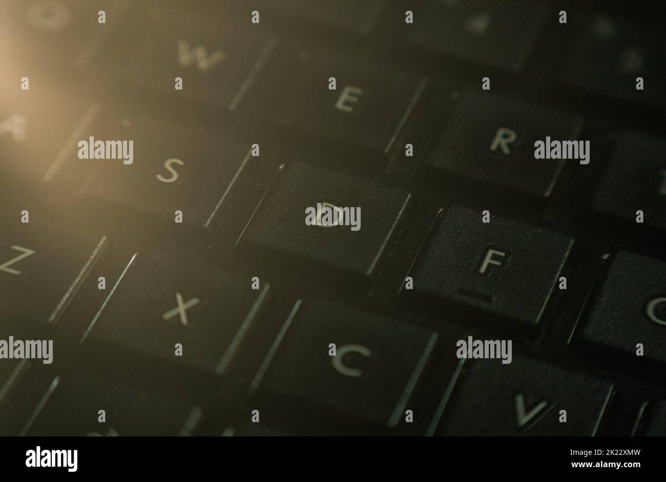 Computer keyboard background with copyspace Stock Photo - Alamy