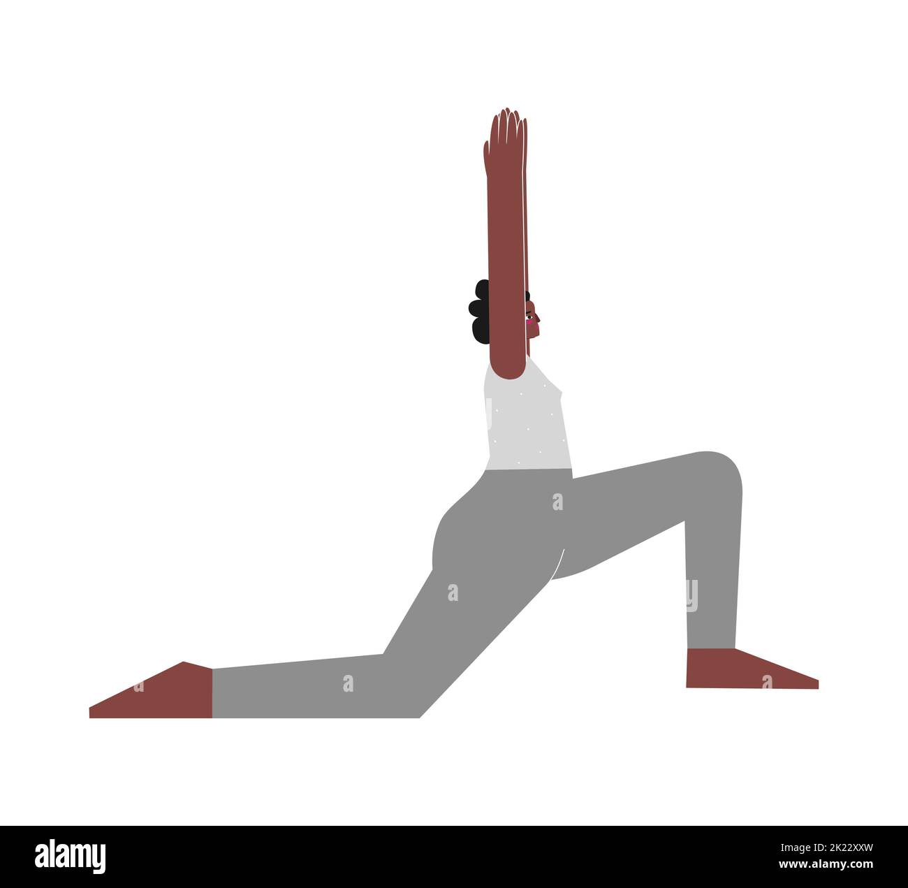 Vector isolated illustration with flat female african american ...