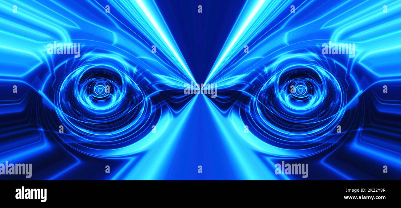 Colorful abstract digital tech eyes future technology concept ...