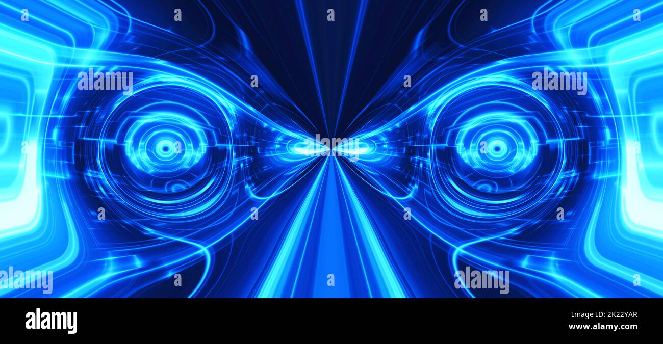 Colorful abstract digital tech eyes future technology concept ...