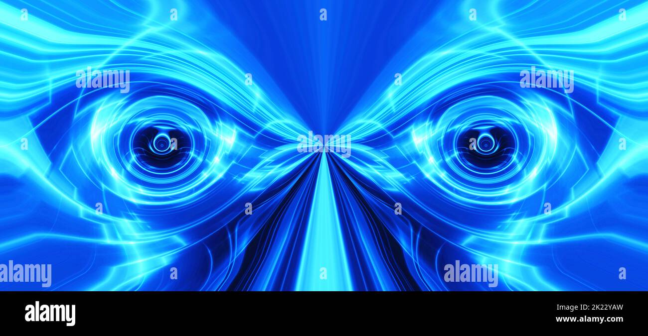 Colorful abstract digital tech eyes future technology concept ...