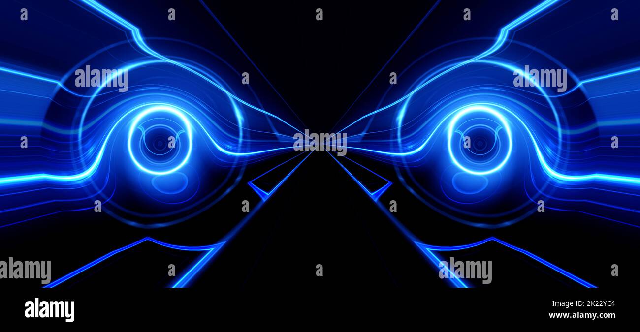 Colorful abstract digital tech eyes future technology concept ...