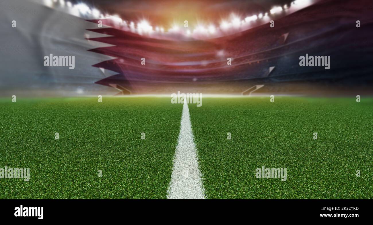 green textured field in soccer stadium. ready for game Stock Photo - Alamy