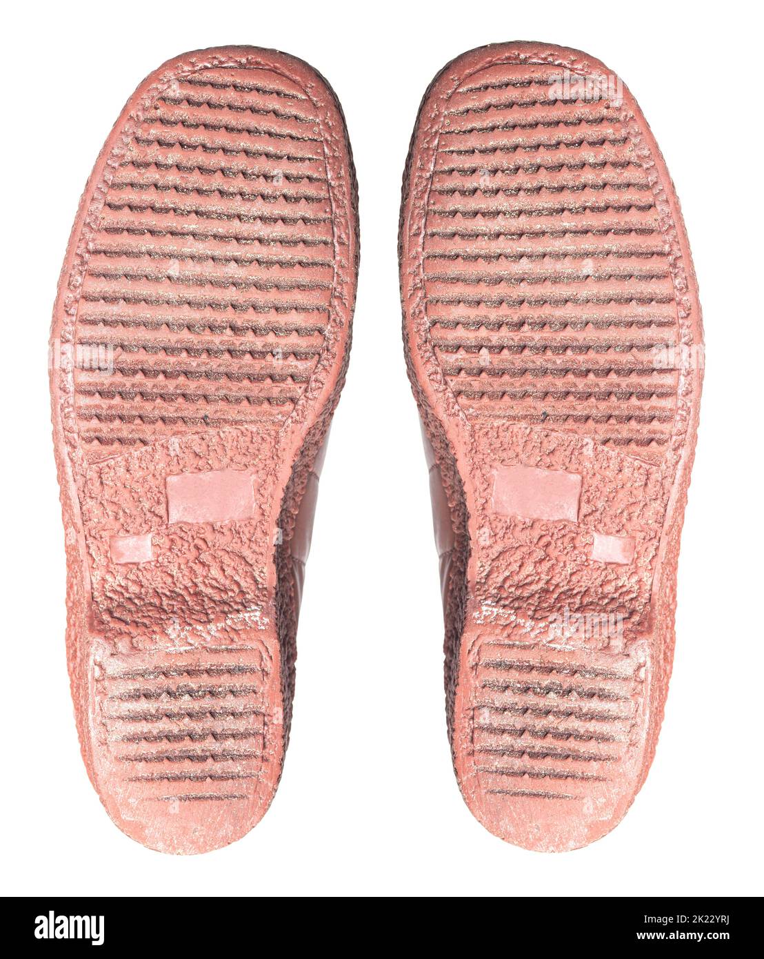 brown sole of rubber boots isolated on white background Stock Photo - Alamy