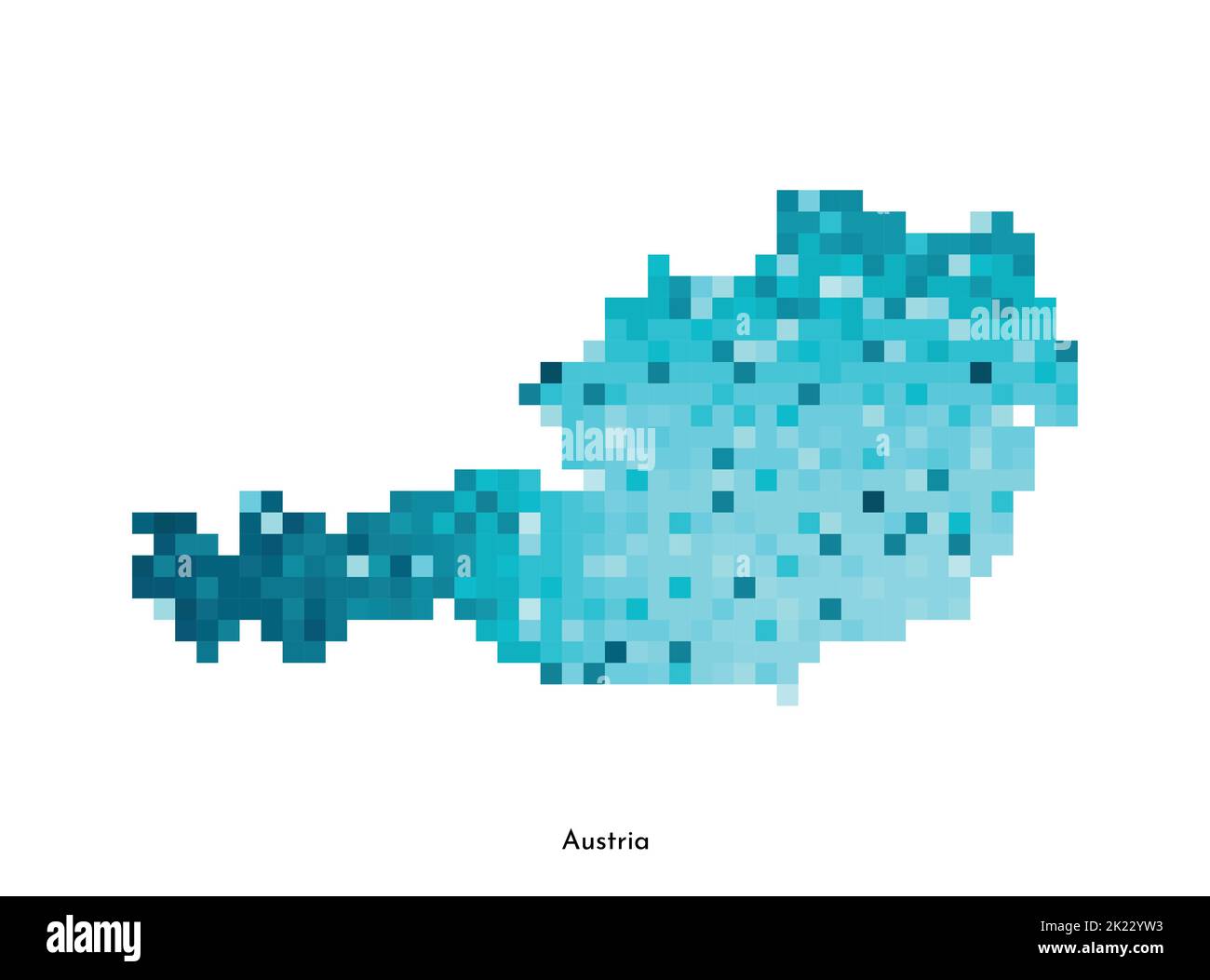 Vector isolated geometric illustration with simplified icy blue ...