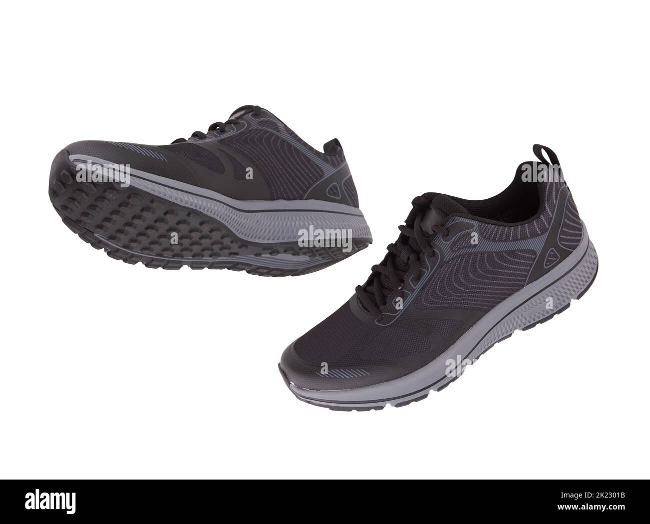 Gray sneakers isolated on a white background Stock Photo - Alamy