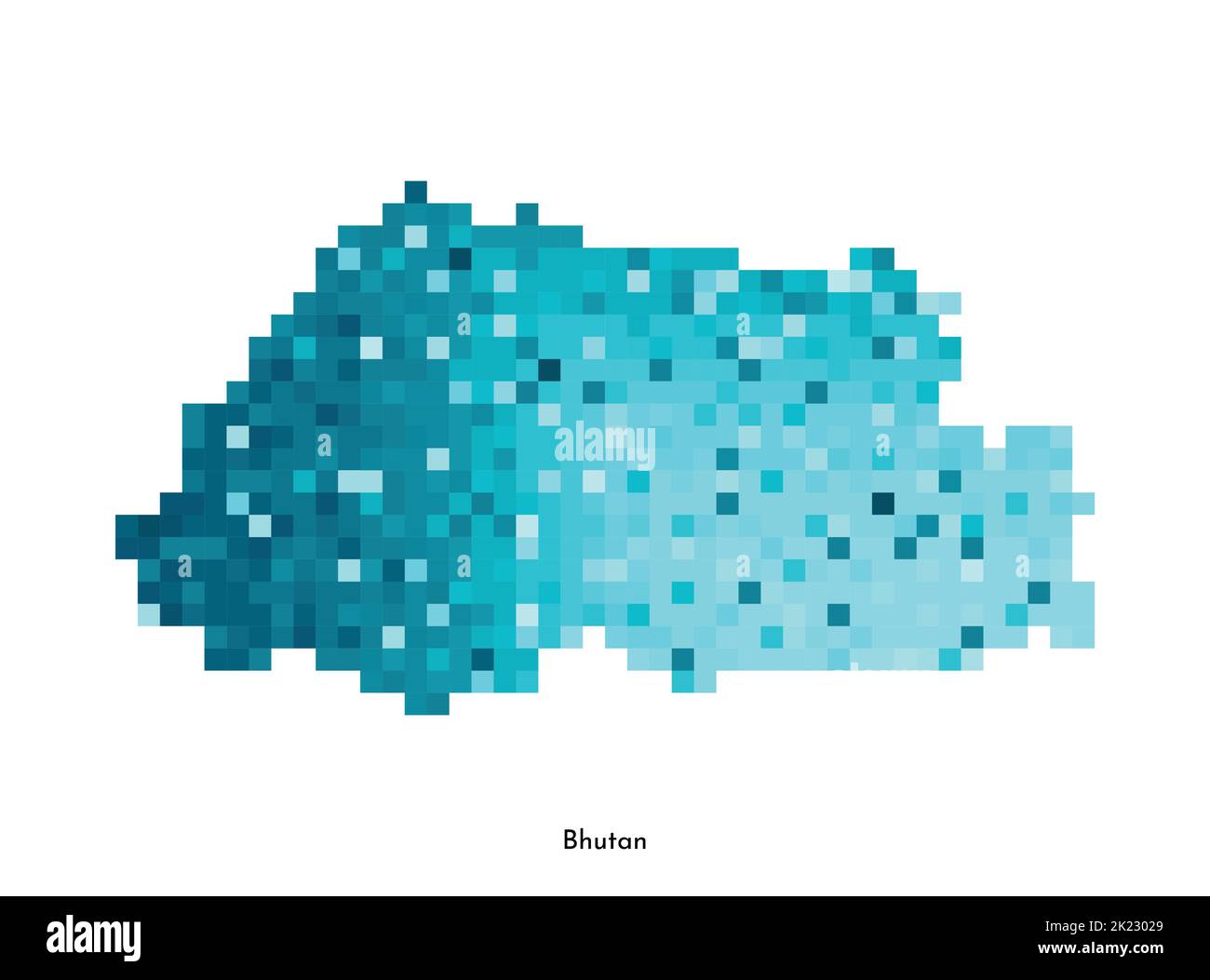 Vector isolated geometric illustration with simplified icy blue ...