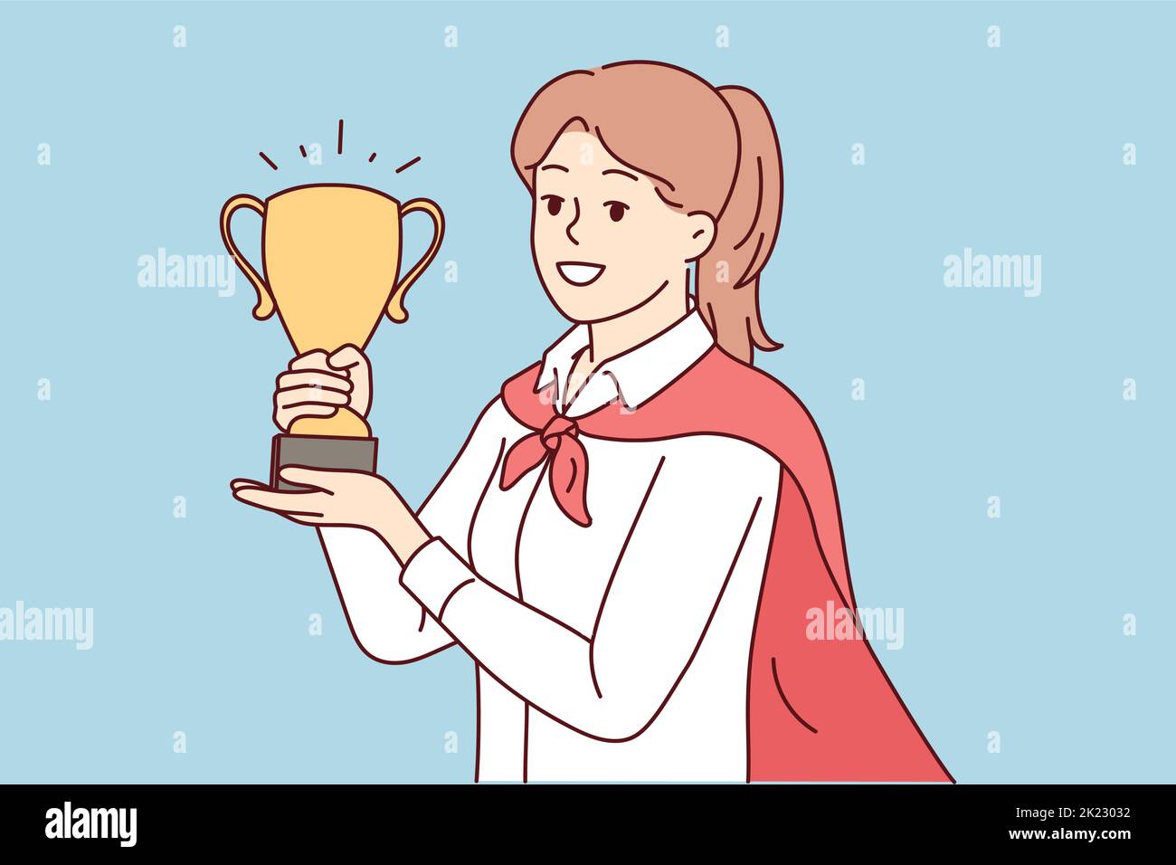Posing with award Stock Vector Images - Alamy
