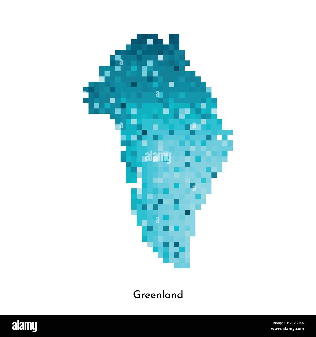 Vector isolated geometric illustration with simplified icy blue ...