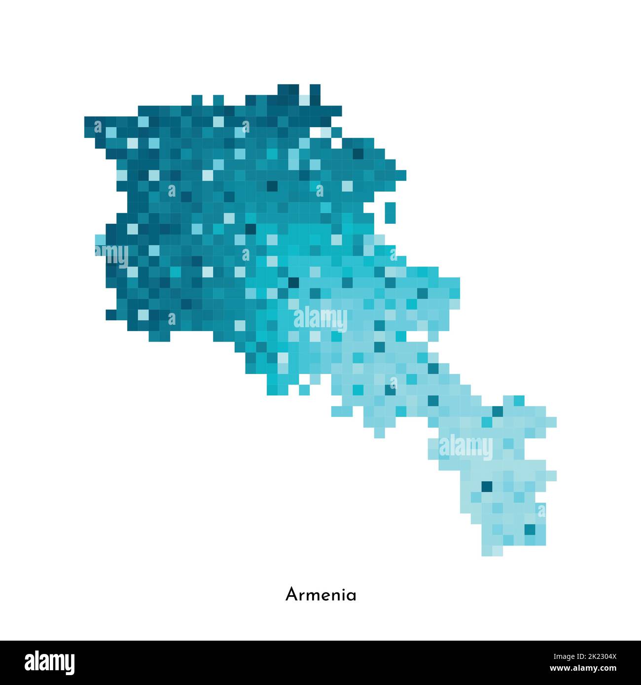 Vector isolated geometric illustration with simplified icy blue ...