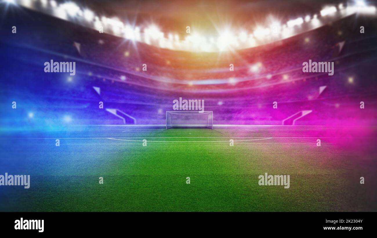 textured soccer game field - center, midfield Stock Photo - Alamy