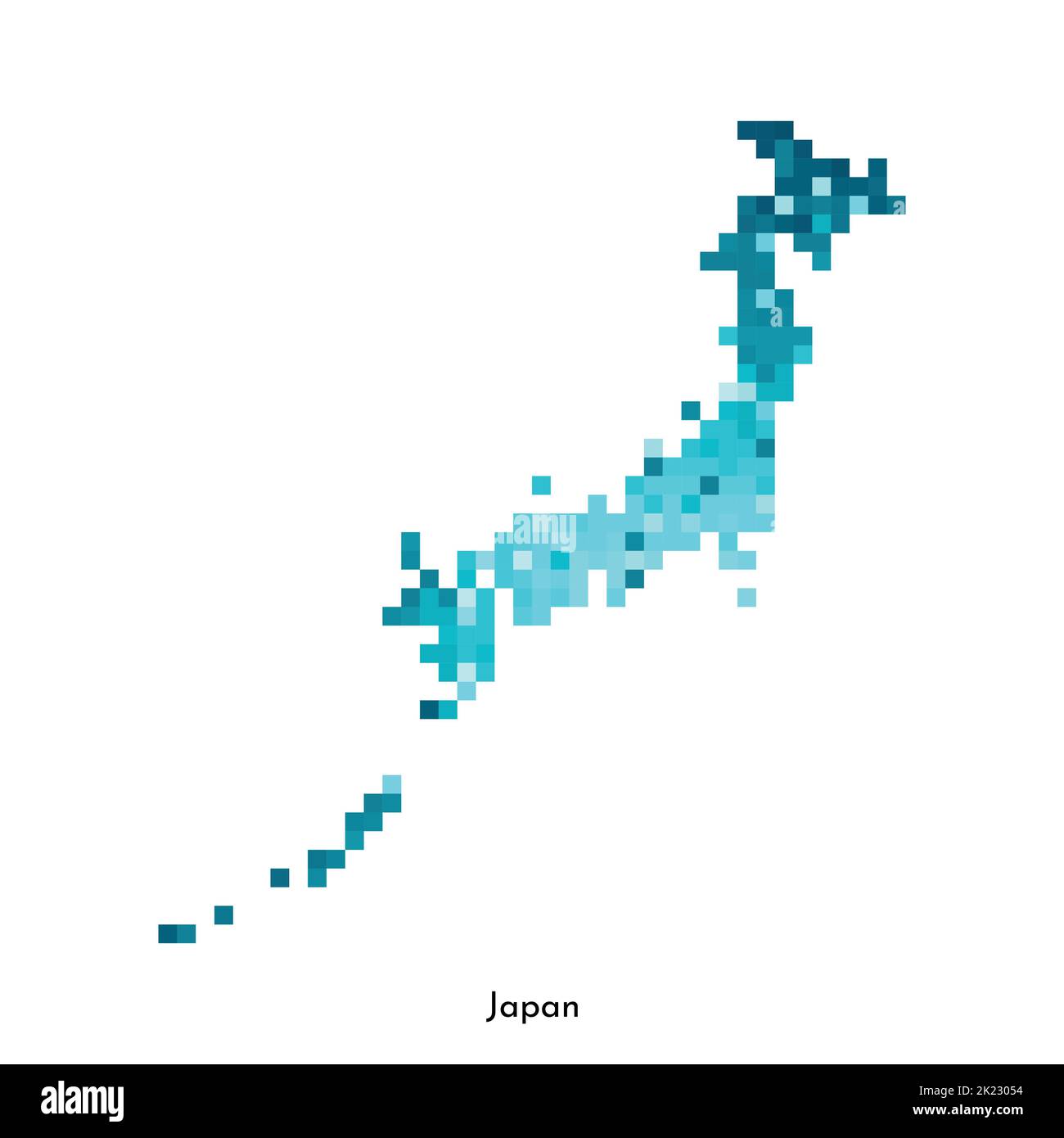 Vector isolated geometric illustration with simple icy blue shape of ...