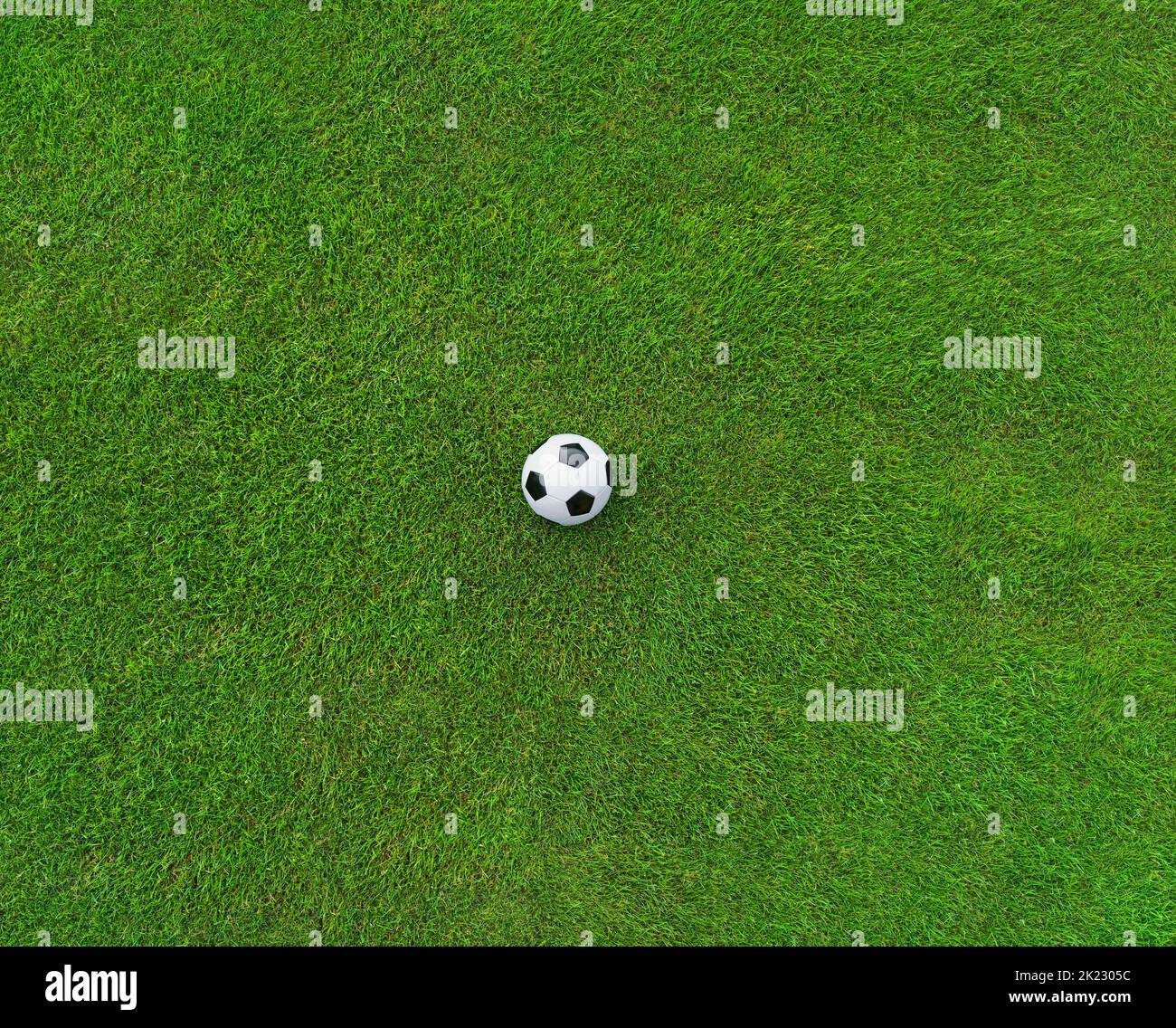 green grass texture with a soccer ball - well-groomed turf in the ...