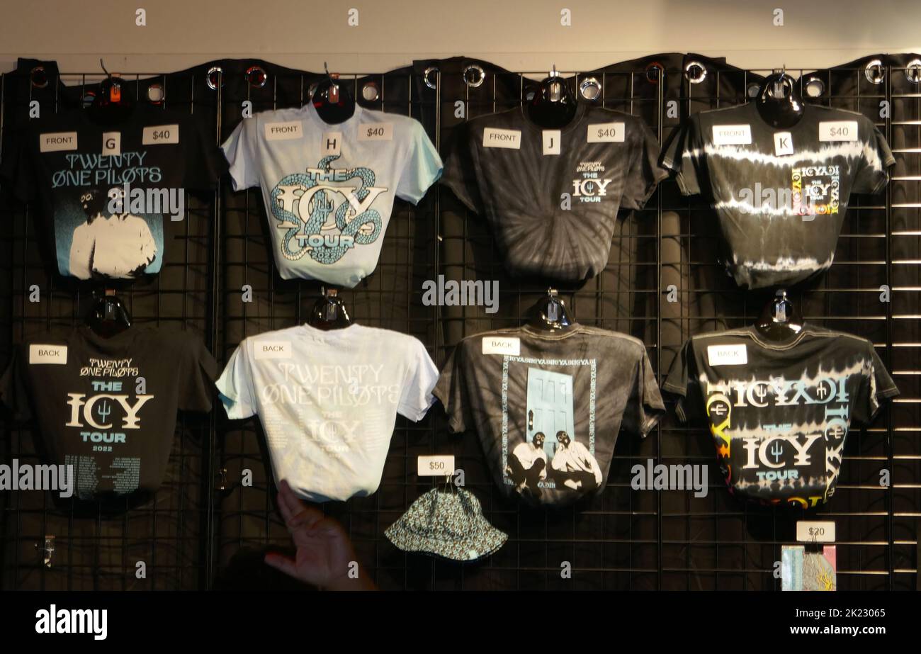 Anaheim, California, USA 17th September 2022 Twenty One Pilots Merch on ...