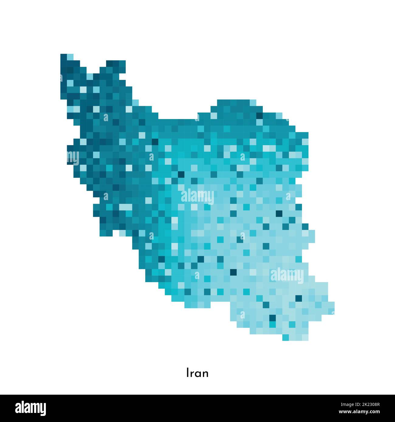 Vector isolated geometric illustration with simple icy blue shape of ...