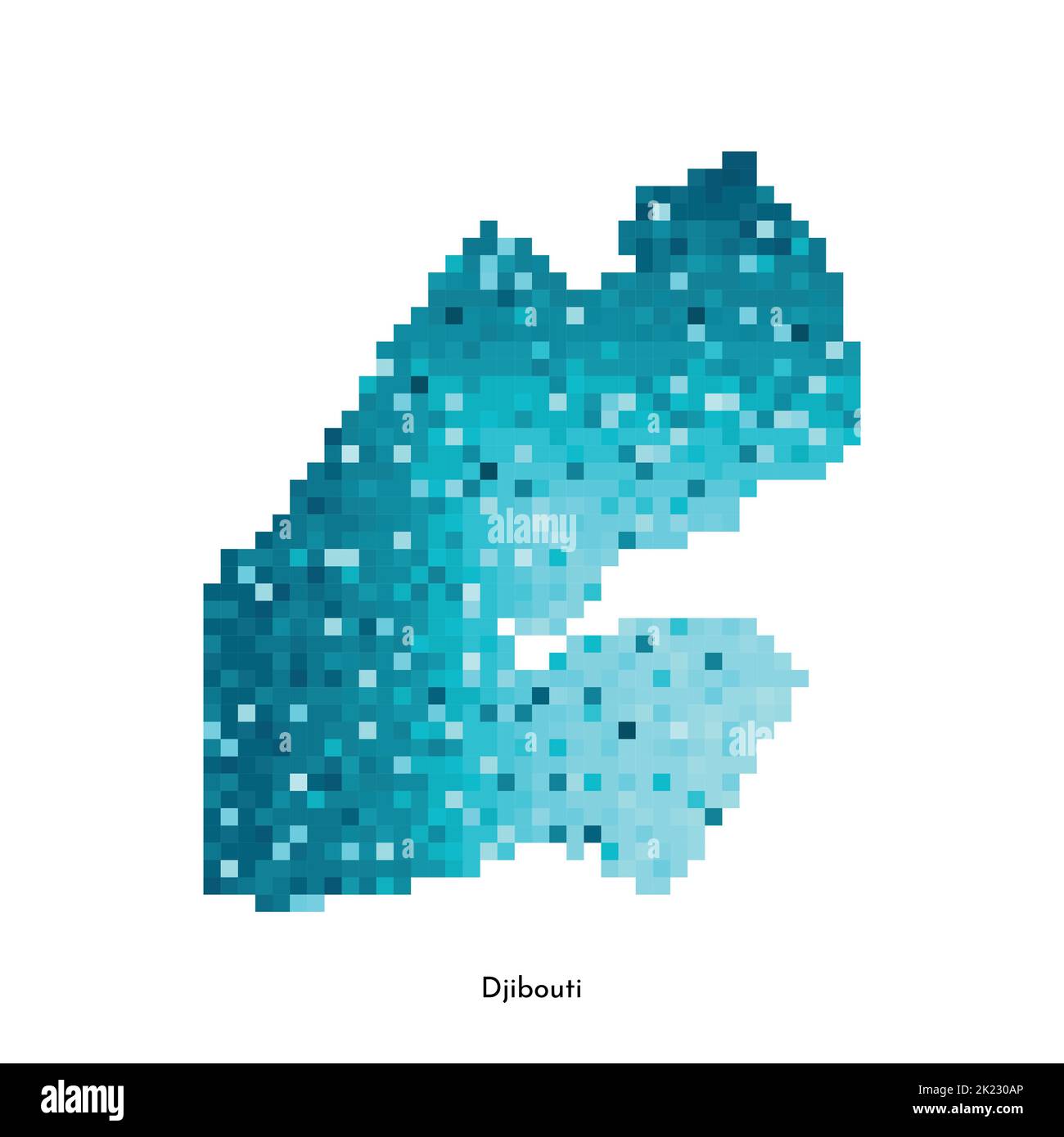 Vector isolated geometric illustration with simplified icy blue ...