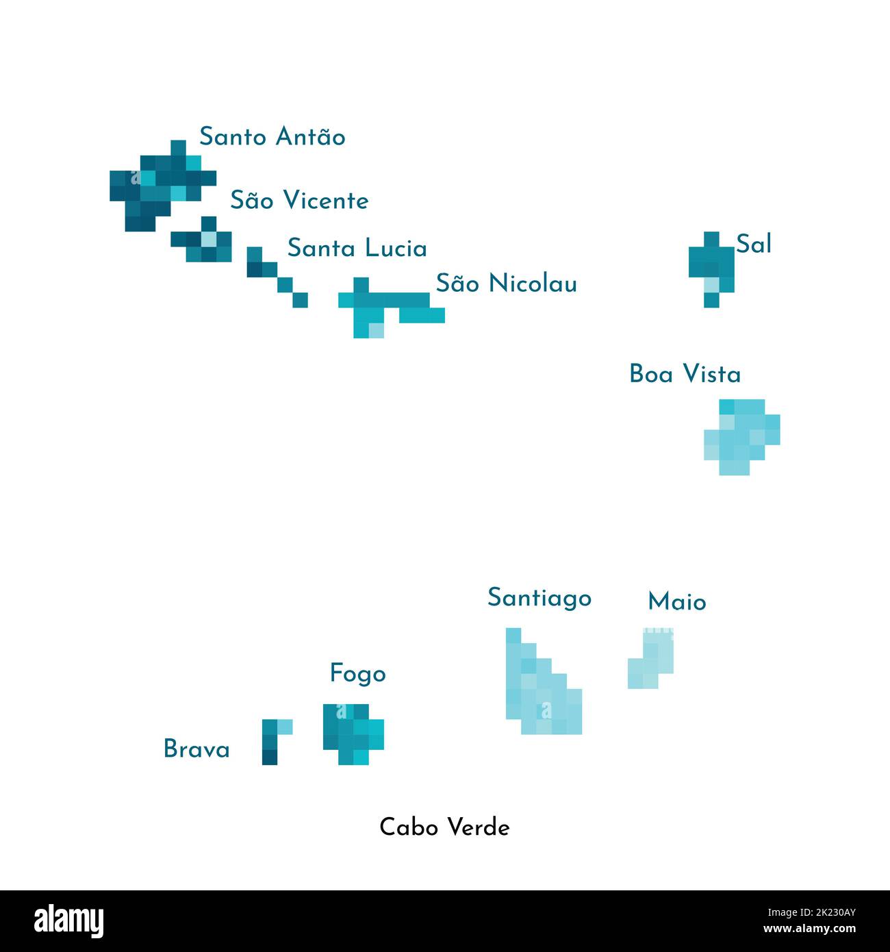 Vector isolated geometric illustration with simplified icy blue ...