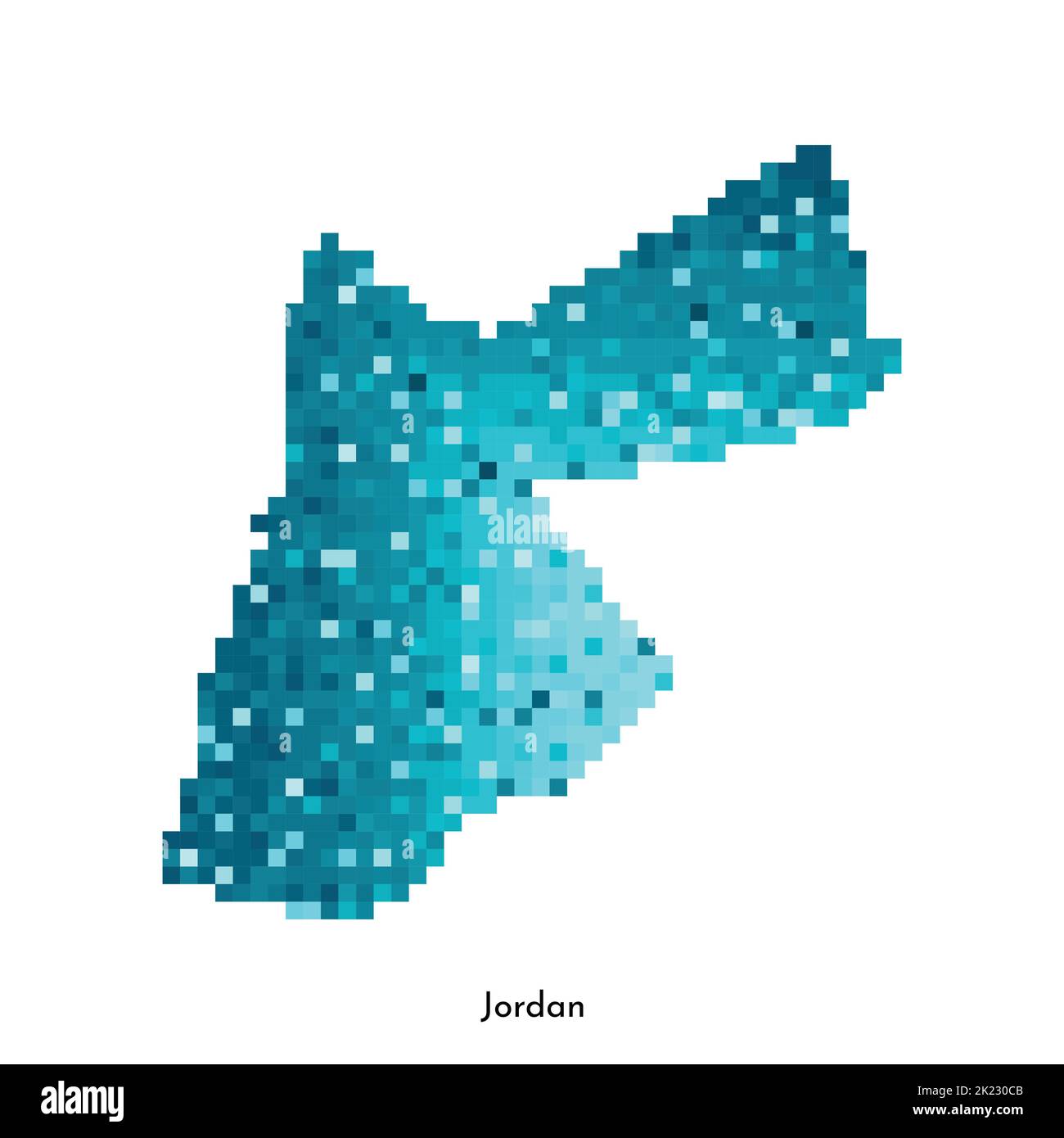 Vector isolated geometric illustration with simple icy blue shape of ...