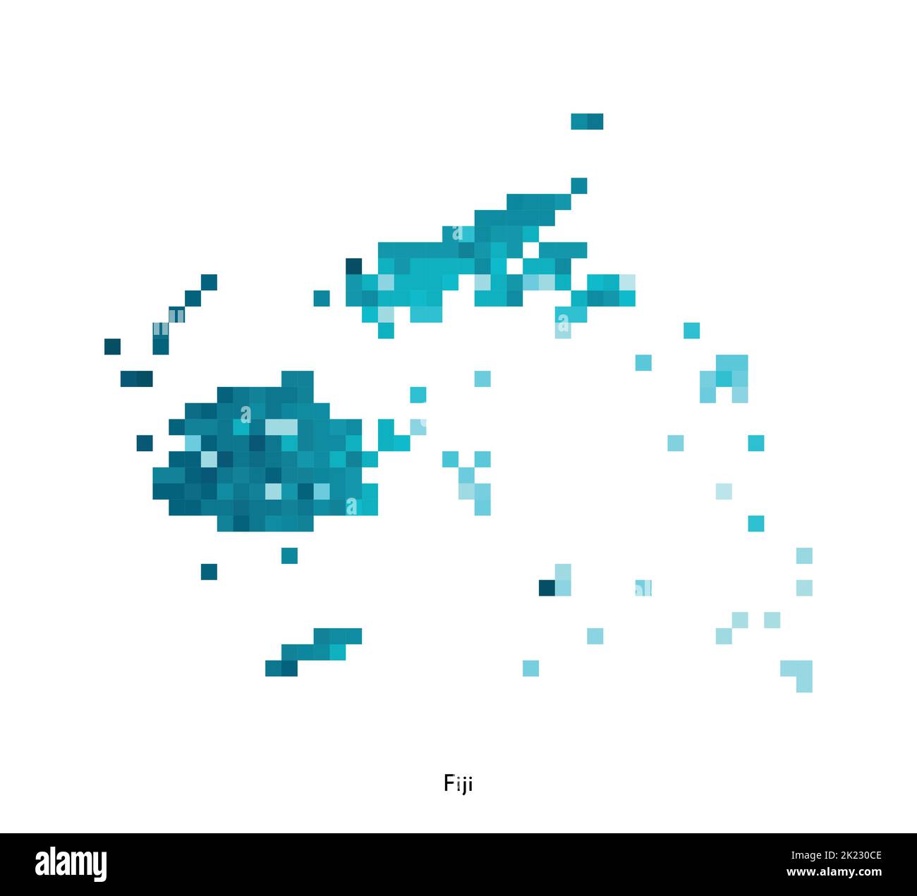 Vector isolated geometric illustration with simplified icy blue ...