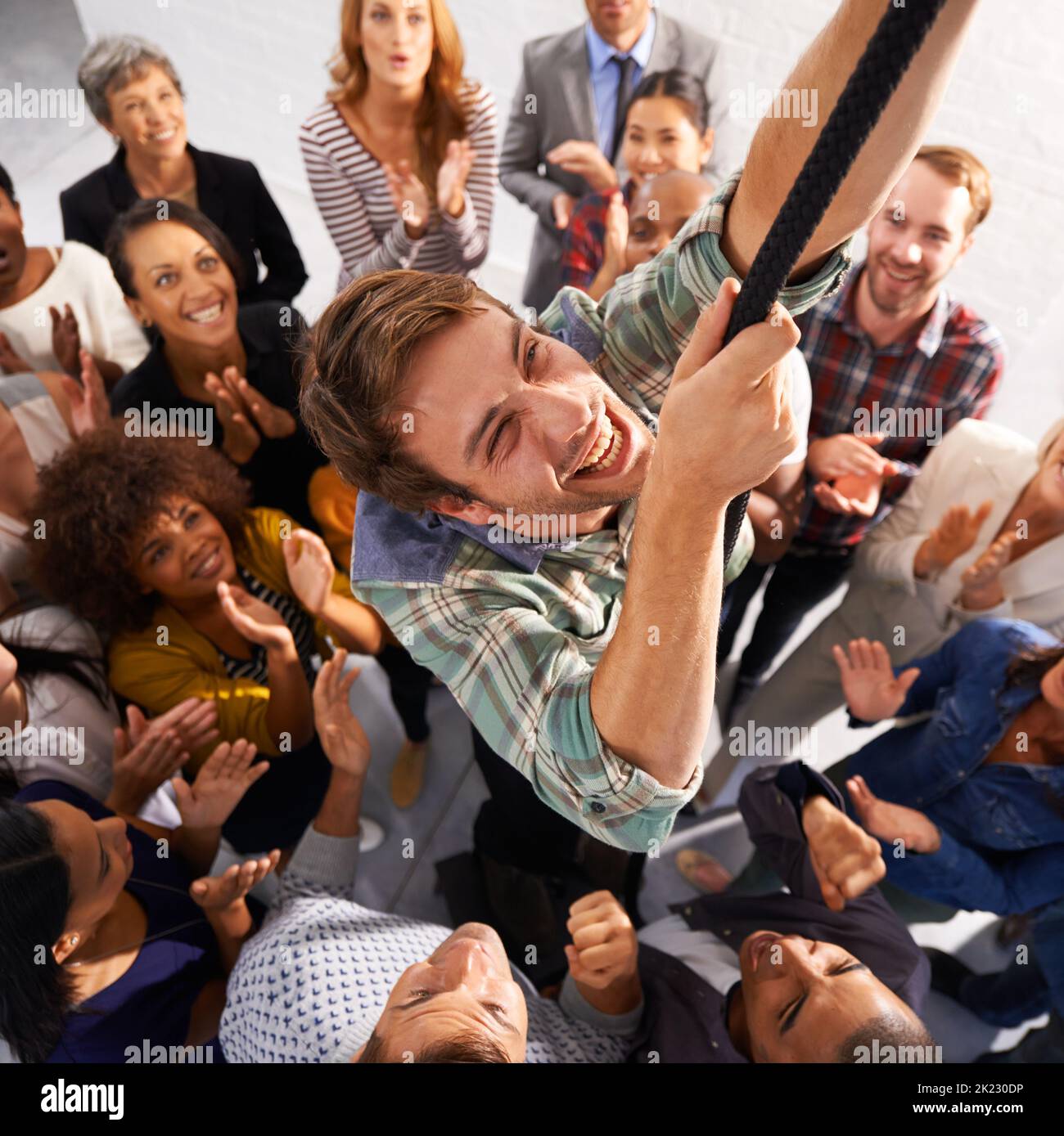 Success comes from hard work and determination. a diverse group of ...