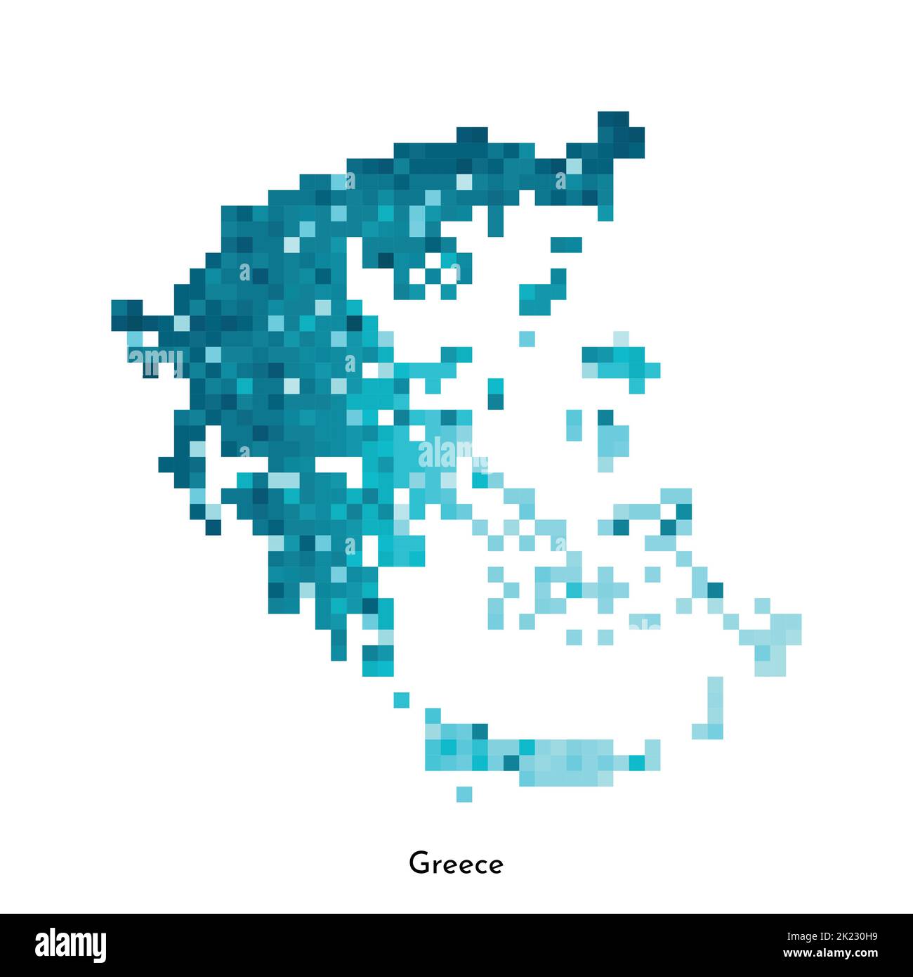 Vector isolated geometric illustration with simplified icy blue ...