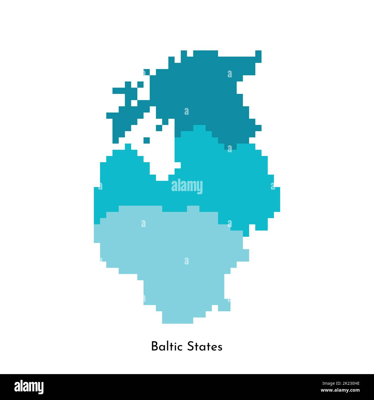 Vector isolated geometric illustration with simplified icy blue ...