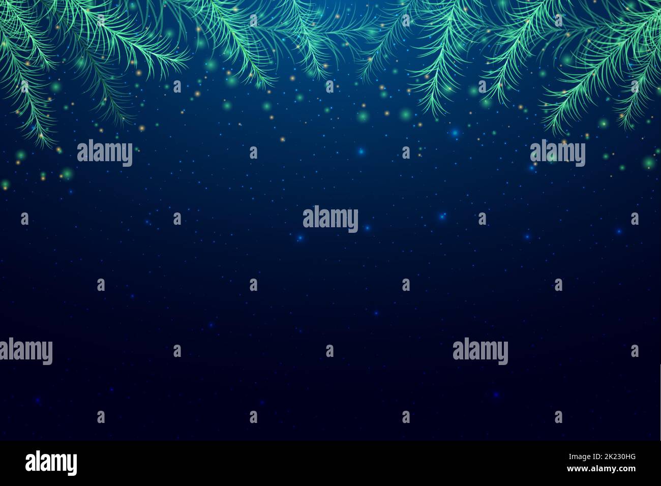 Christmas tree branches, low poly style. Banner for the concept of ...