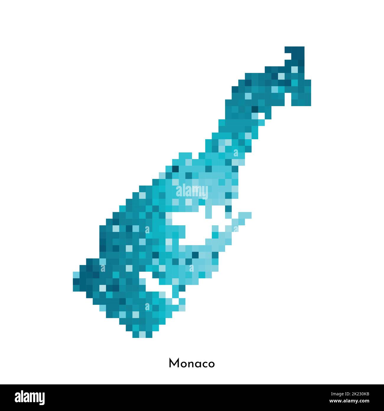 Vector isolated geometric illustration with simple icy blue shape of ...