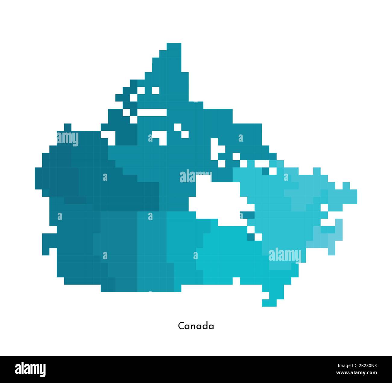 Vector isolated illustration of simplified administrative map of Canada ...