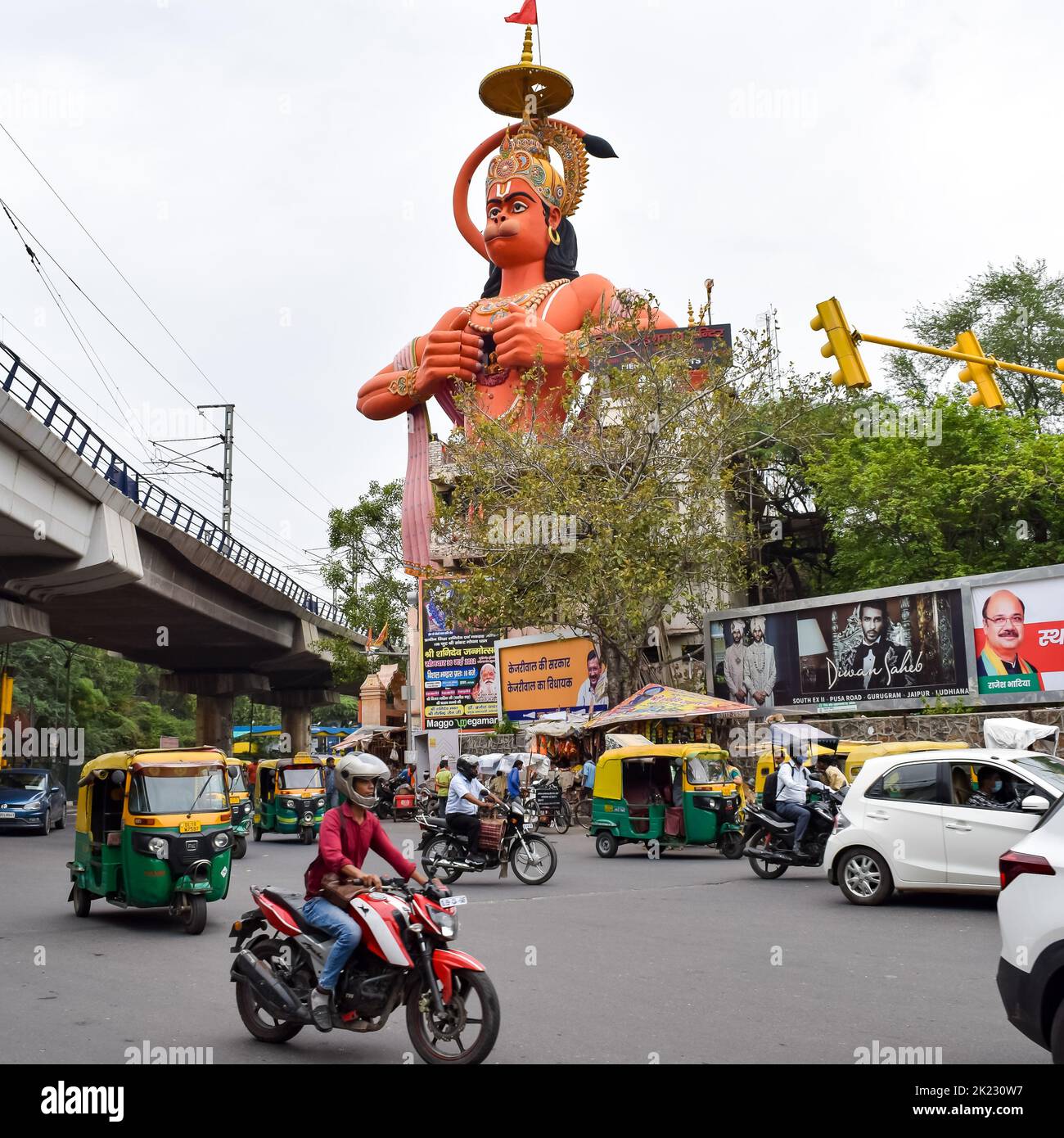 New Delhi, India - June 21, 2022 - Big statue of Lord Hanuman near the ...