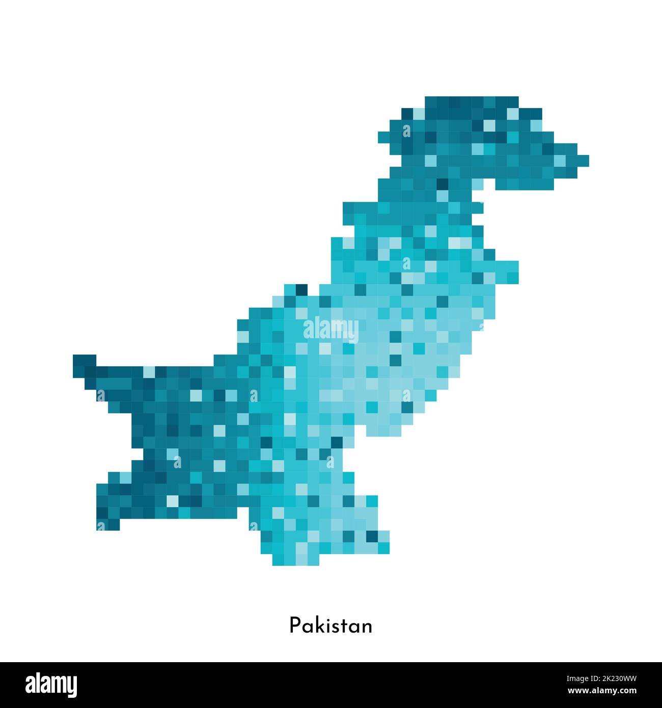 Vector isolated geometric illustration with simple icy blue shape of ...