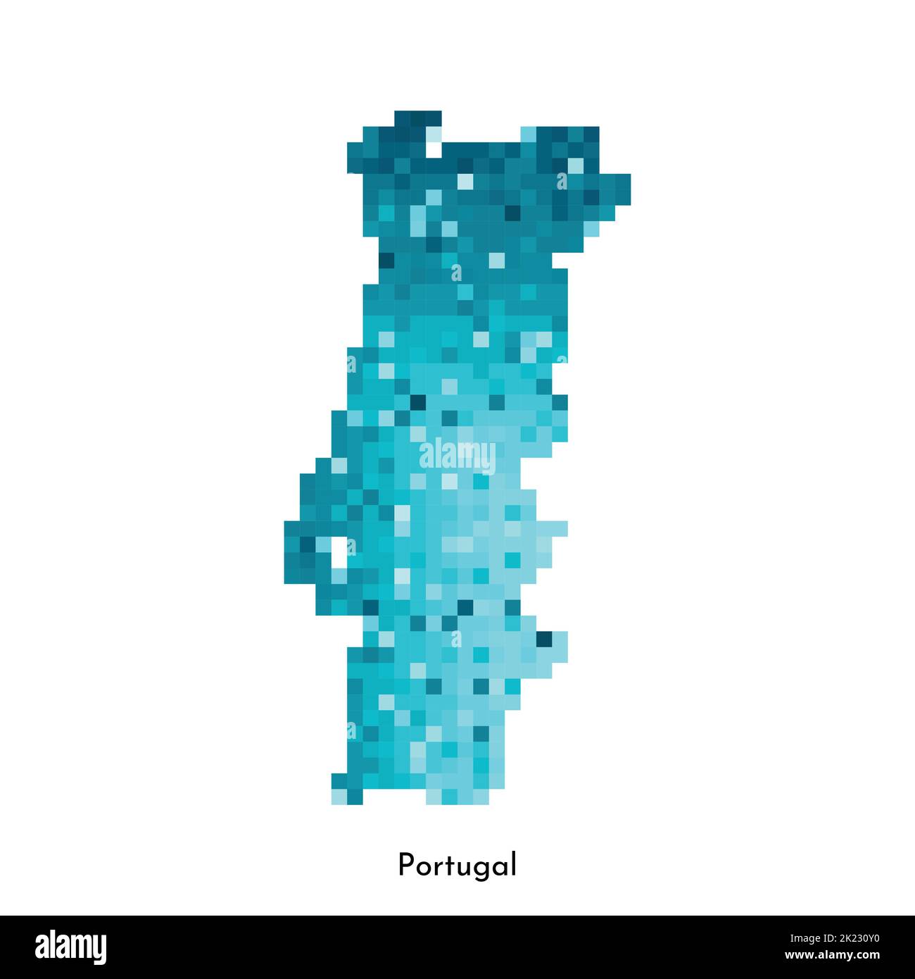 Vector isolated geometric illustration with simple icy blue shape of ...