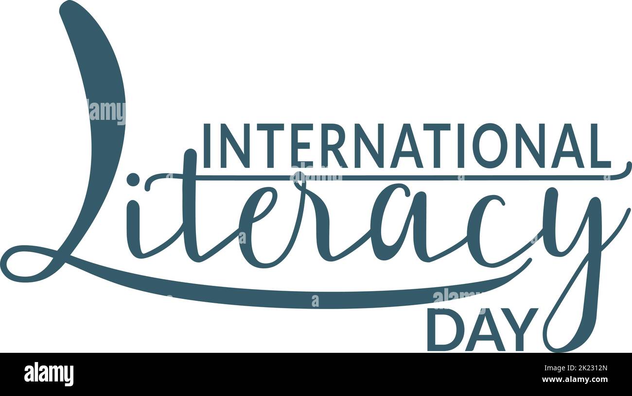 Handwritten for International Literacy Day. Logo, icon. Education ...
