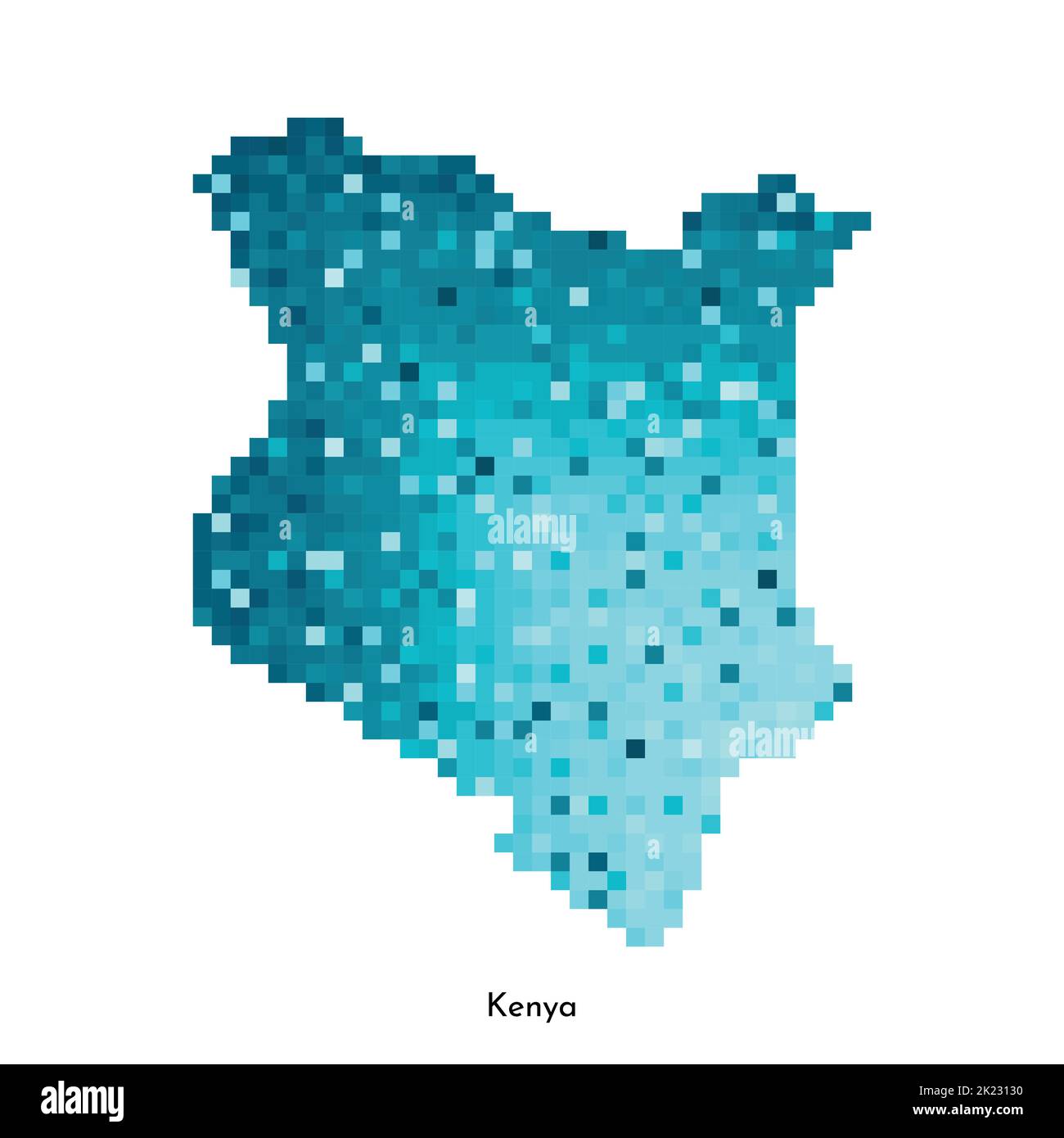 Vector isolated geometric illustration with simple icy blue shape of ...
