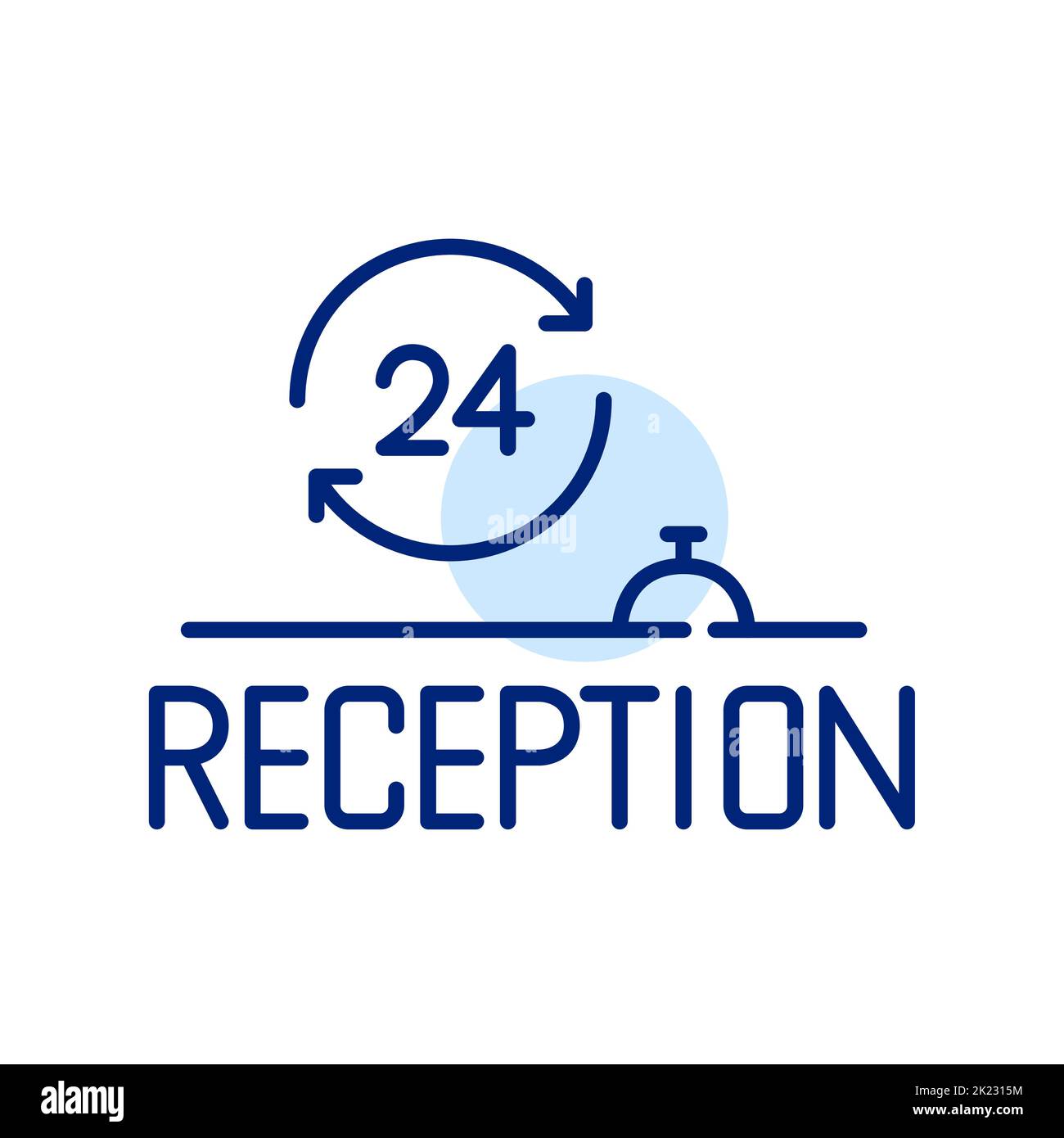 24 hour room service icon Stock Vector Images - Alamy