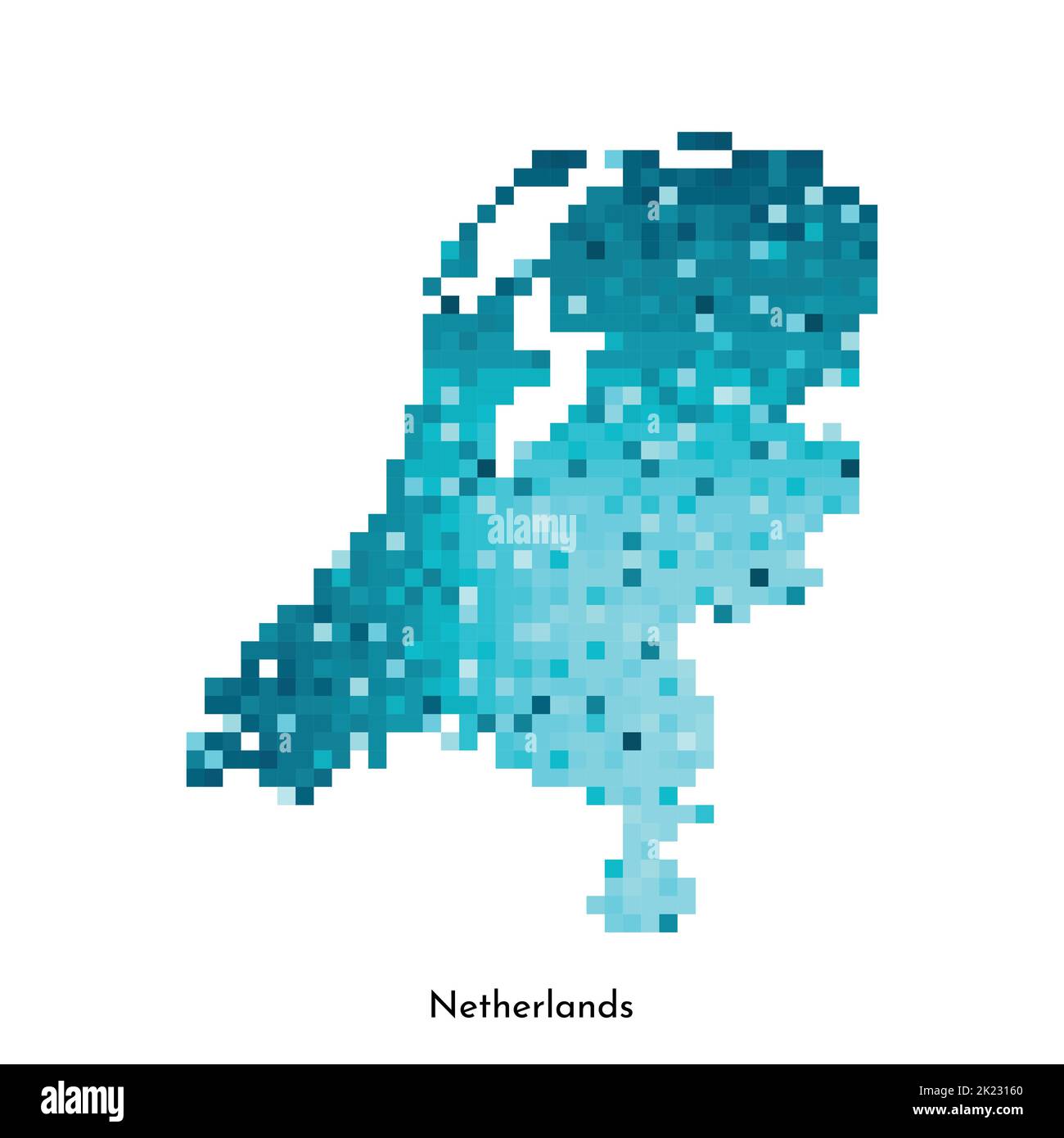 Vector isolated geometric illustration with simple icy blue shape of ...