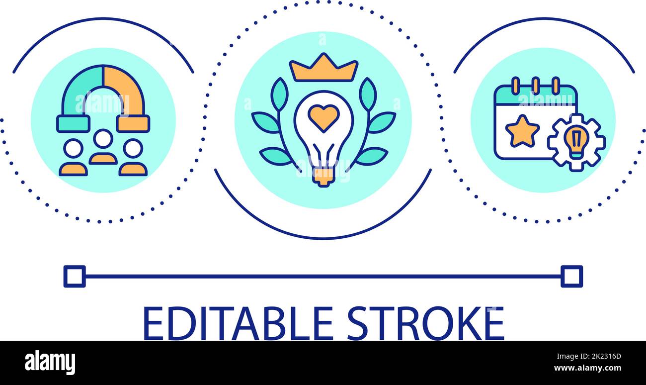 Creative ways to engage customer loop concept icon Stock Vector Image ...