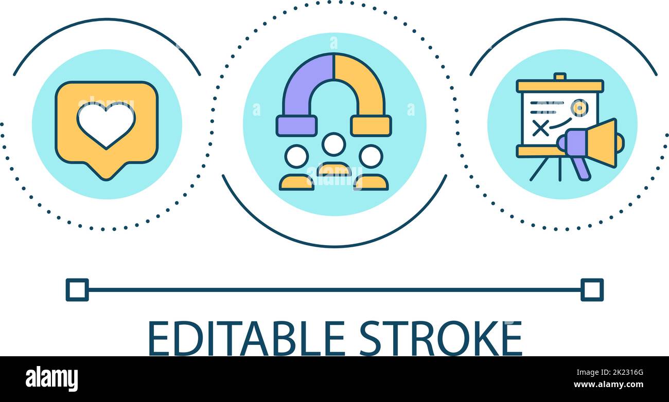 Strategy of customer engagement loop concept icon Stock Vector Image ...