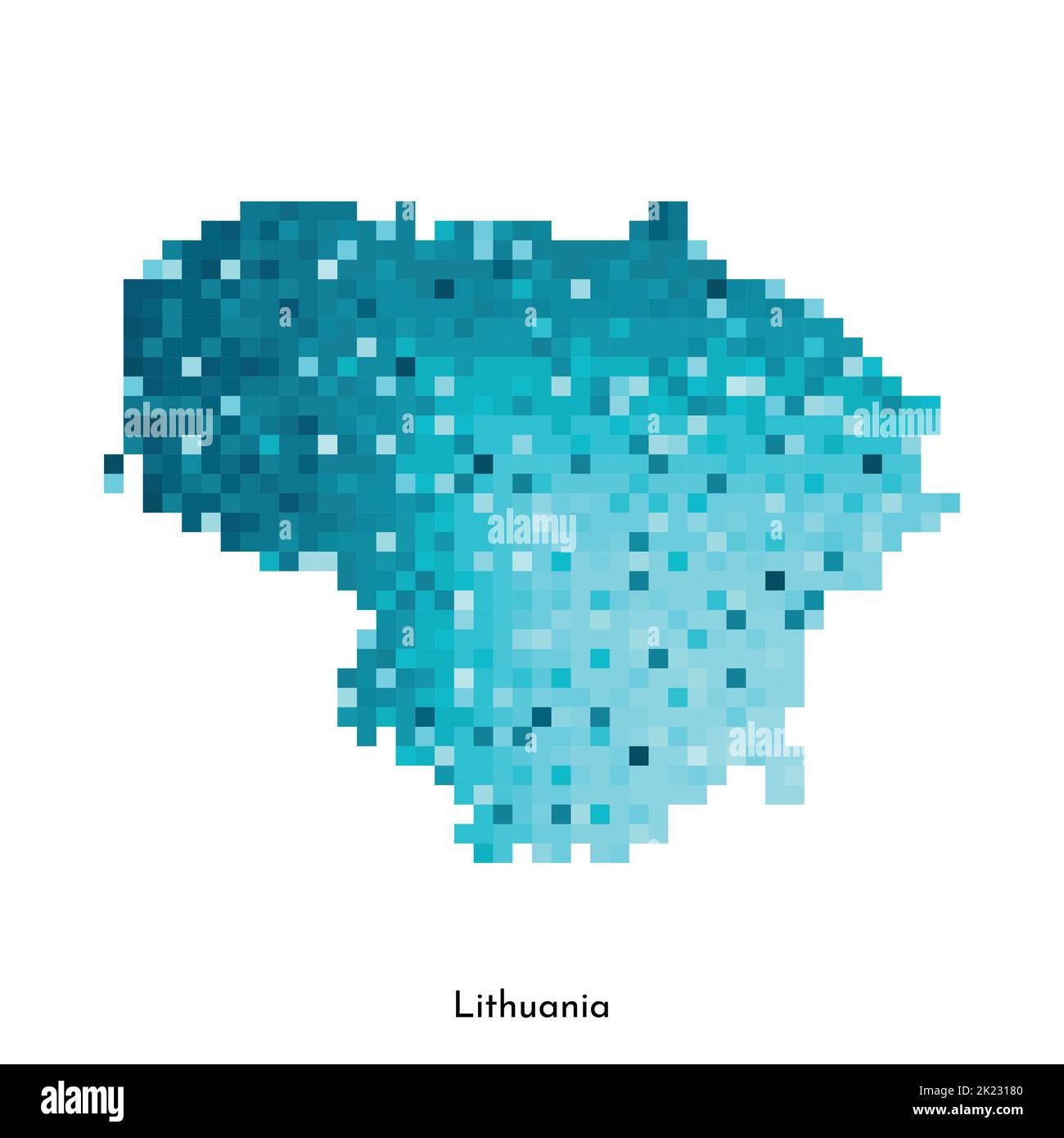 Vector isolated geometric illustration with simple icy blue shape of ...