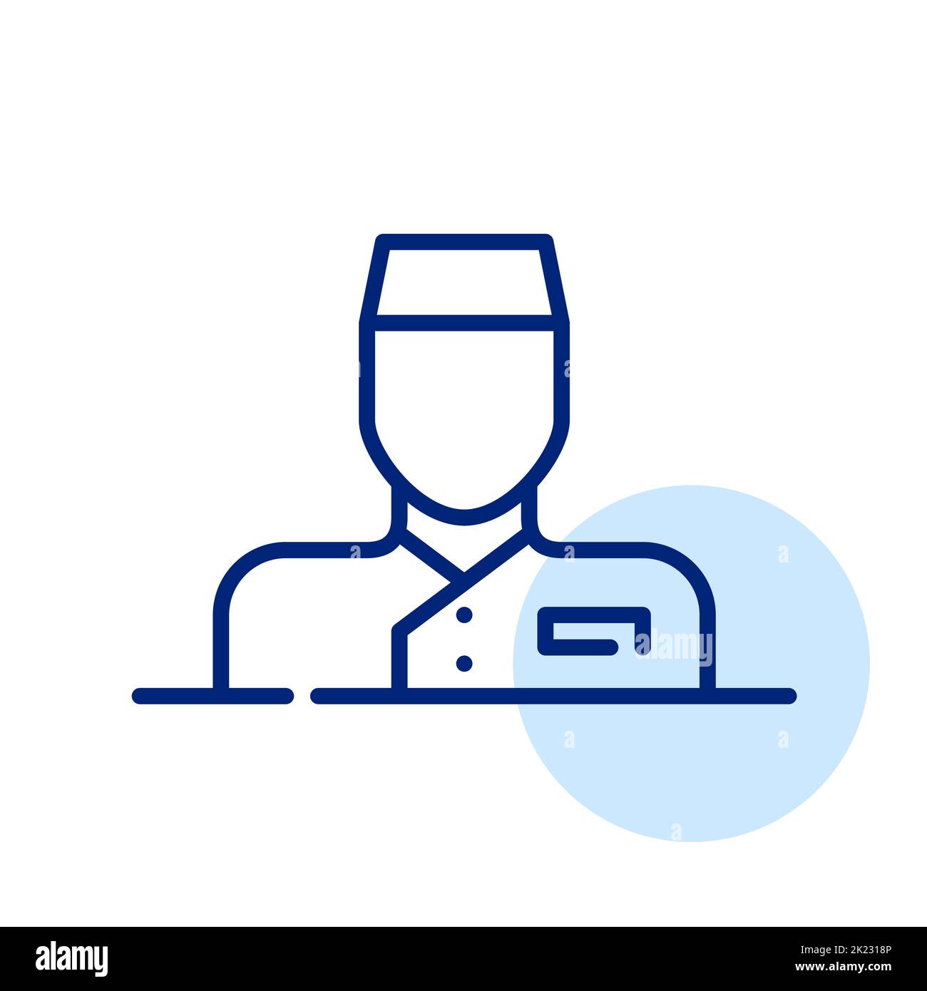 Hotel reception administrator or building doorman. Pixel perfect ...