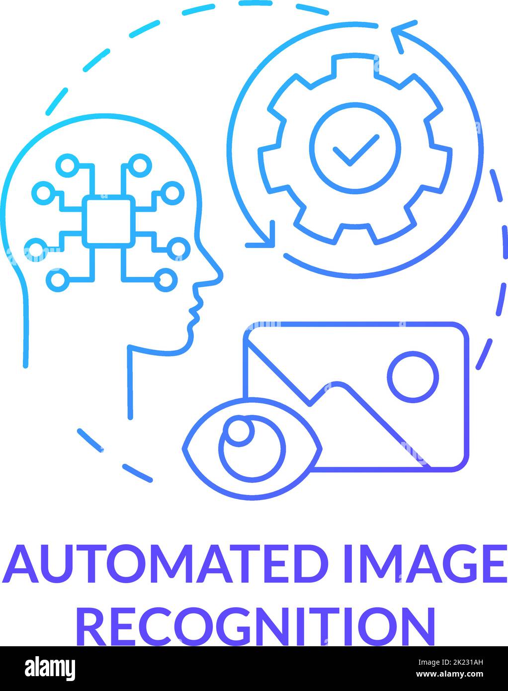 Automated image recognition blue gradient concept icon Stock Vector ... Automated image recognition blue gradient concept icon Stock Vector ...