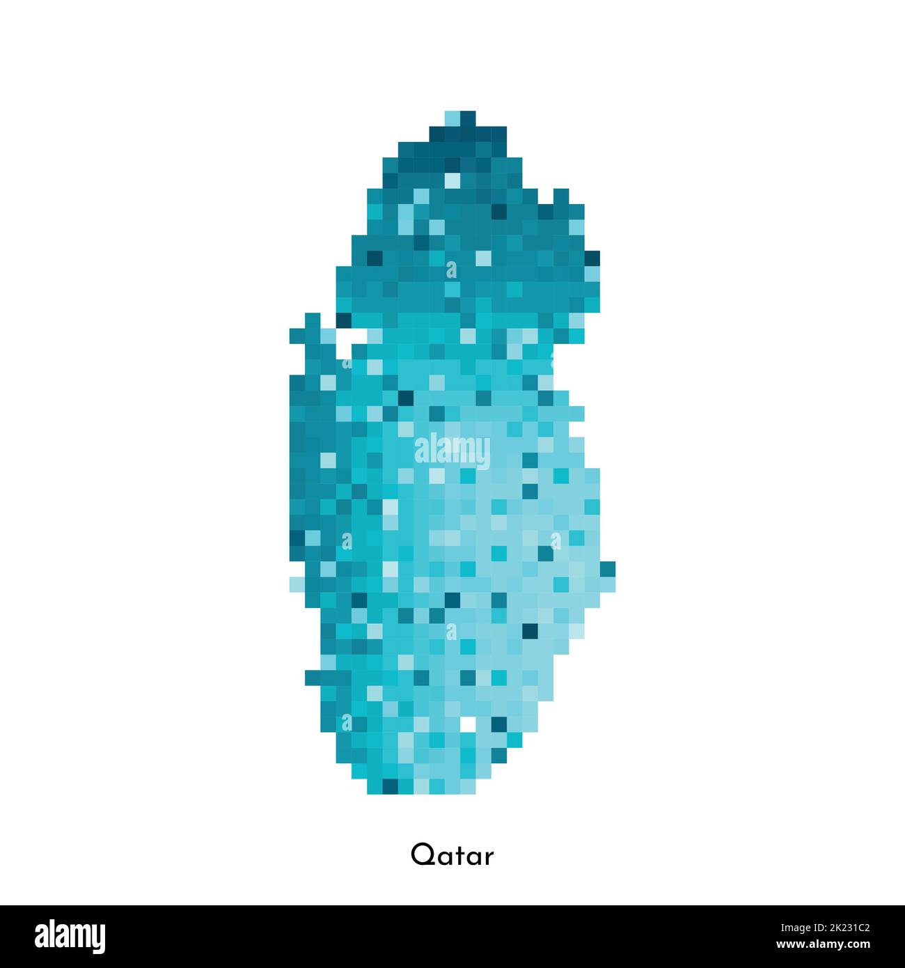 Vector isolated geometric illustration with simple icy blue shape of ...
