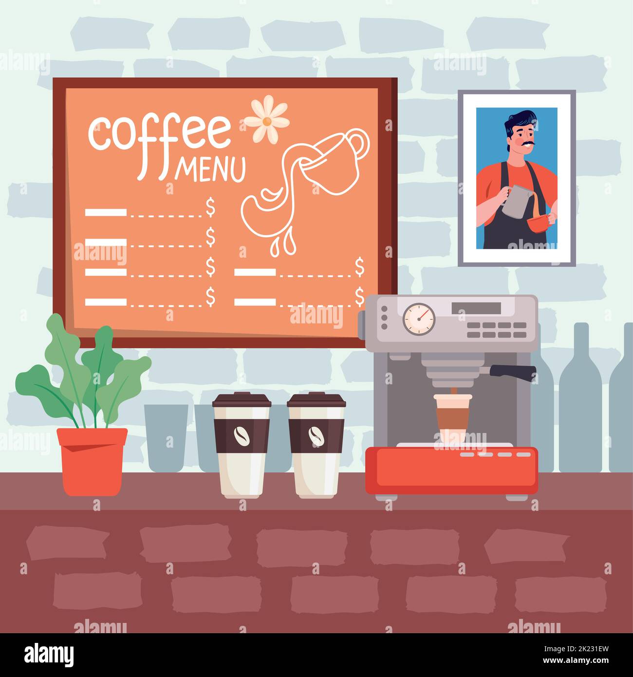 coffee menu label in coffee shop Stock Vector Image & Art - Alamy