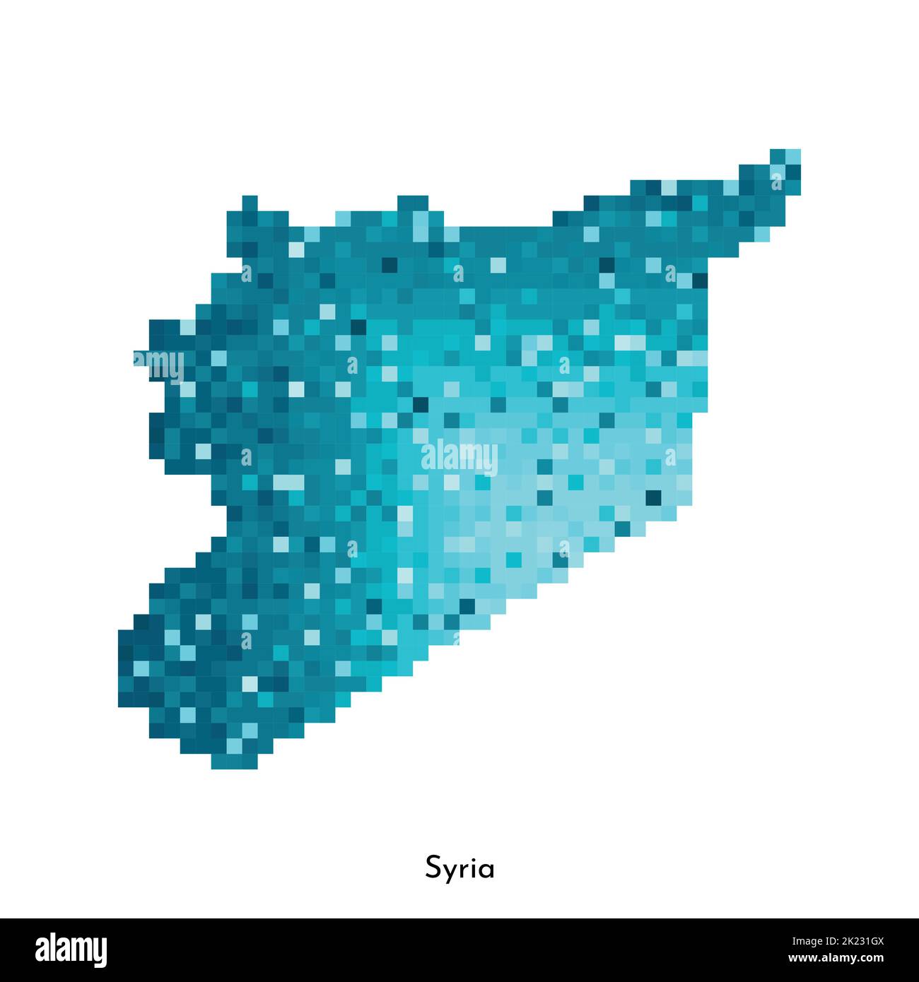 Vector isolated geometric illustration with simple icy blue shape of ...