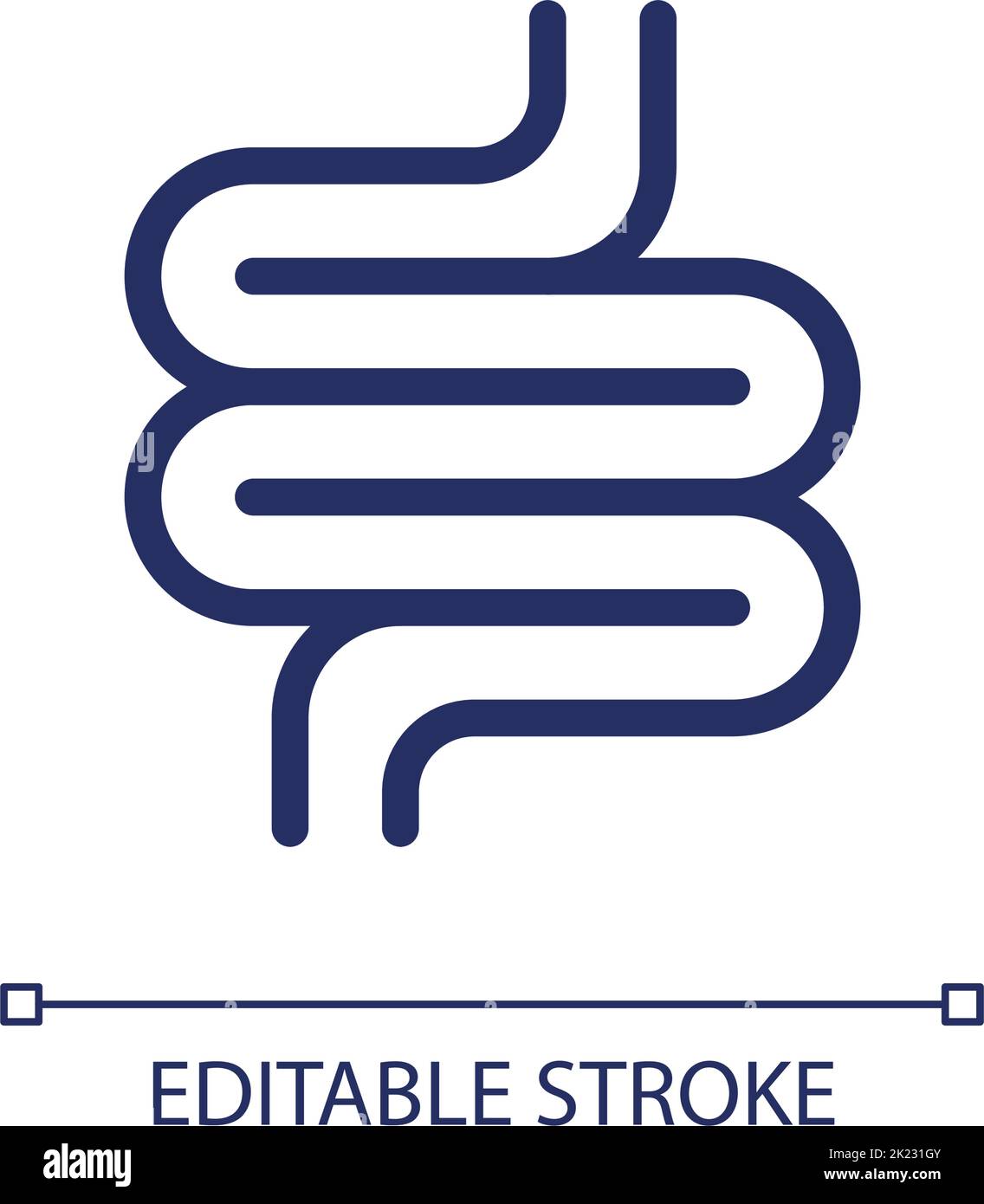 Intestine pixel perfect linear ui icon Stock Vector Image & Art - Alamy