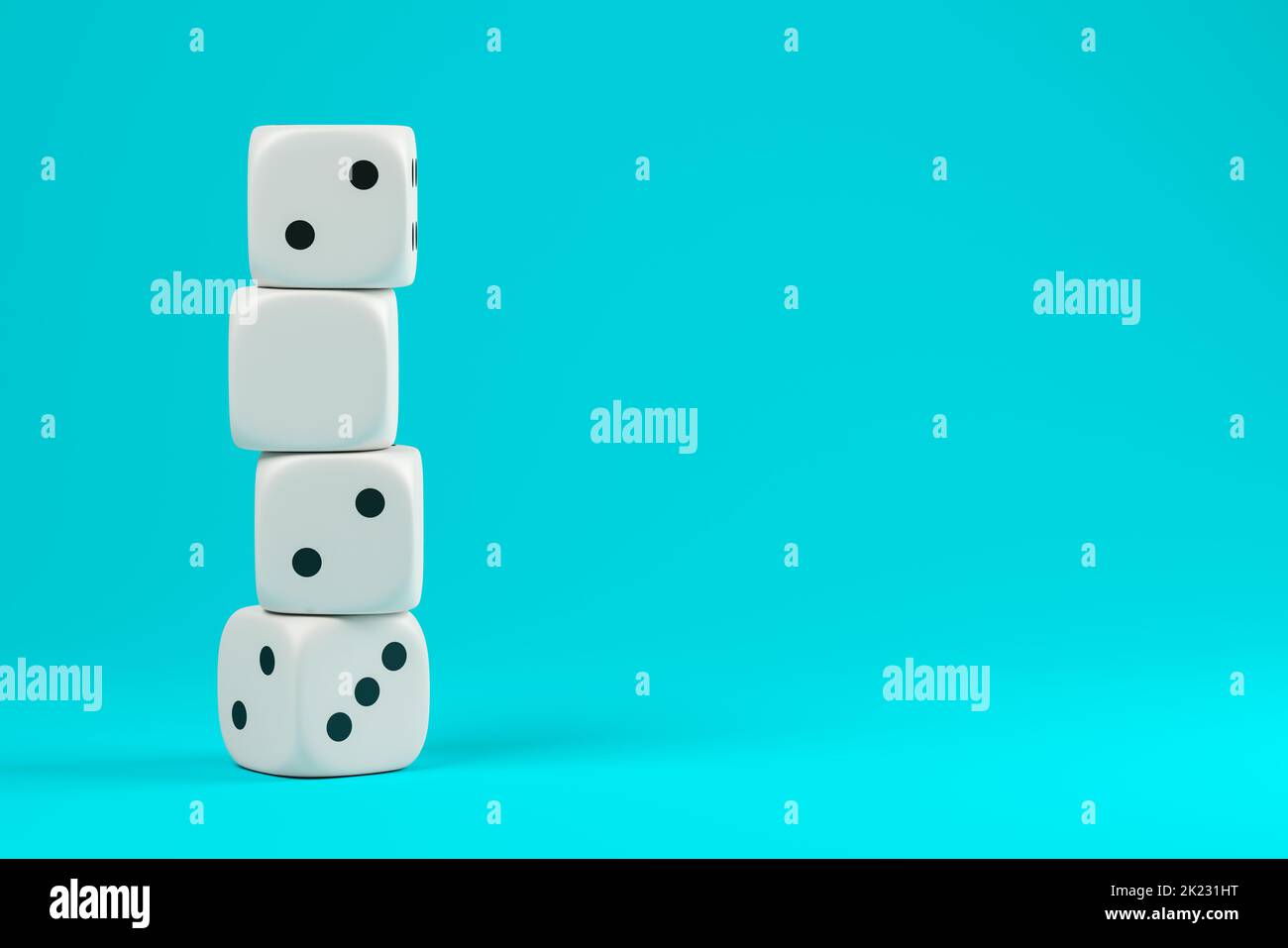 dice with numbers 2023 on a blue background 3 D illustration Stock ...